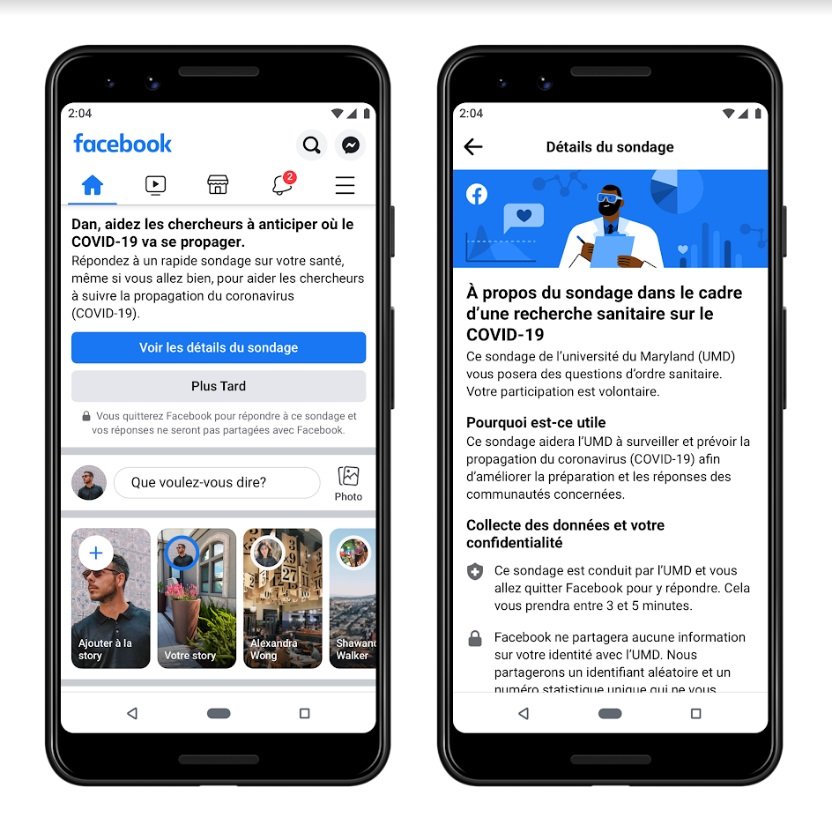 Pandémie : Facebook va sonder ses utilisateurs en France
