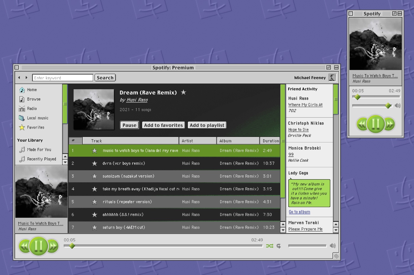 Il reproduit les applications d'aujourd'hui avec l'interface de Mac OS 9