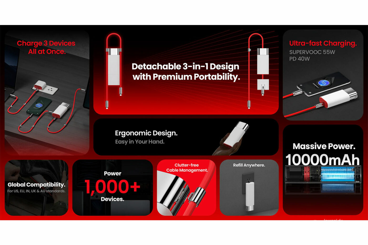 OnePlus dévoile POUCH, un chargeur revolutionnaire 3-en-1