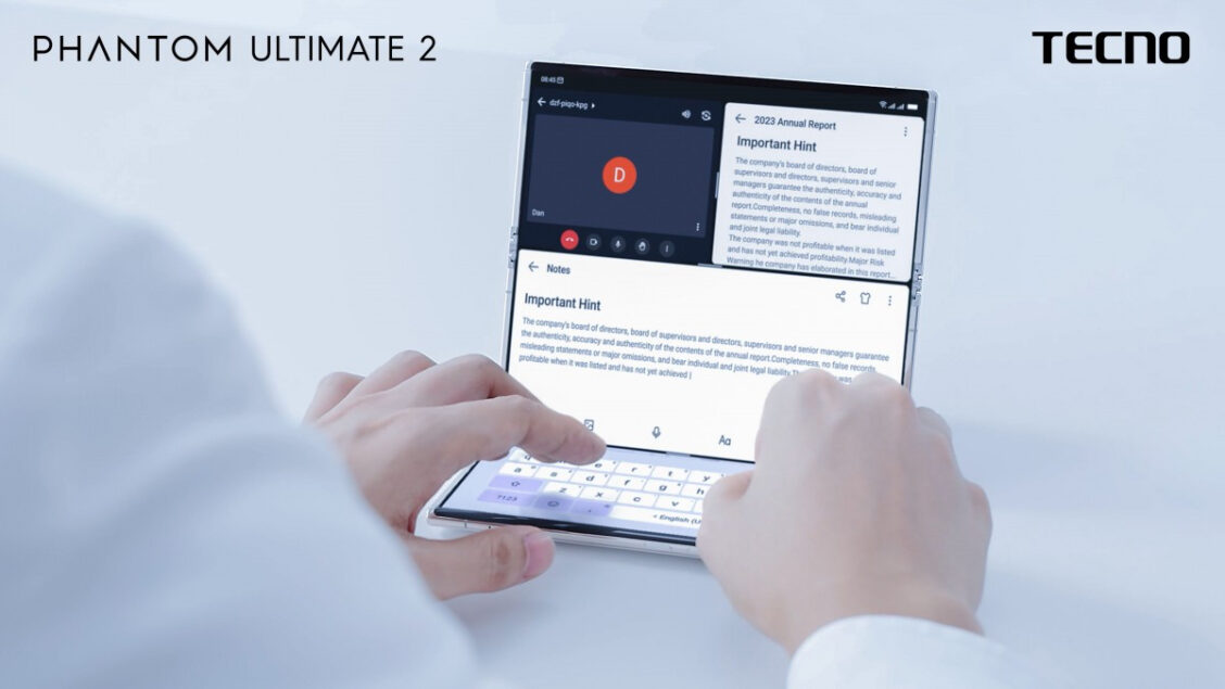 Tecno dévoile un smartphone pliable en trois qui a de l'allure
