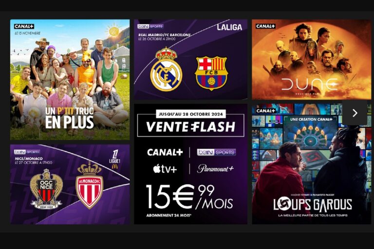 Vente flash : Canal+ & beIN Sports, Apple+ et Paramount+ à 15,99€/mois ...