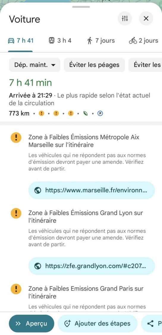 Fini de chercher : Google Maps affiche les infos clés de votre trajet ...