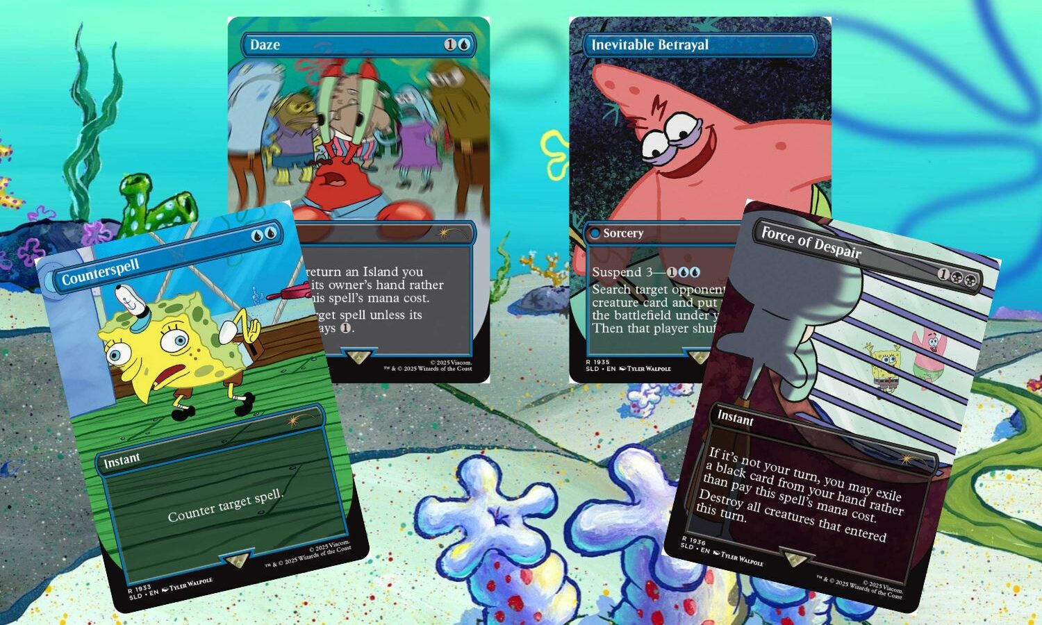 Oubliez Pokémon : voici les cartes Magic Bob l'Éponge