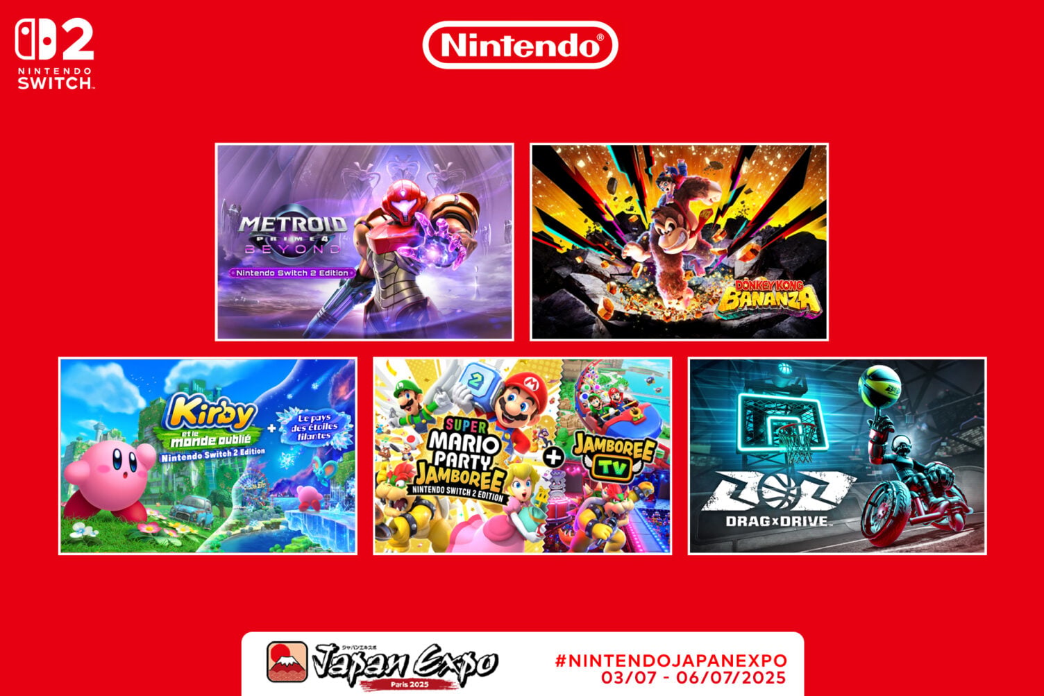 Nintendo dévoile ses jeux Switch 2 (jouables) pour la Japan Expo 2025