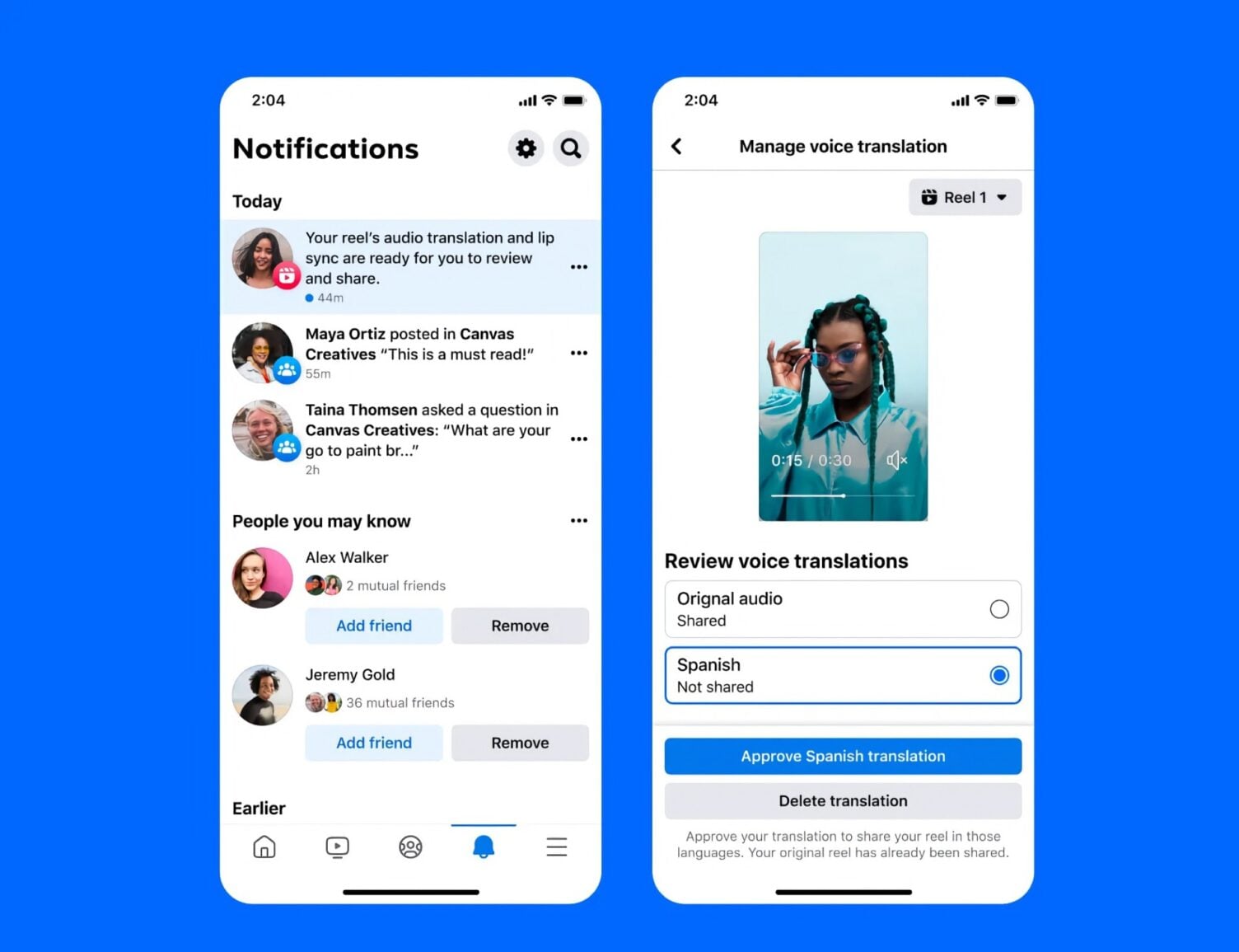 Meta double les voix des créateurs de Facebook et d'Instagram avec l’IA