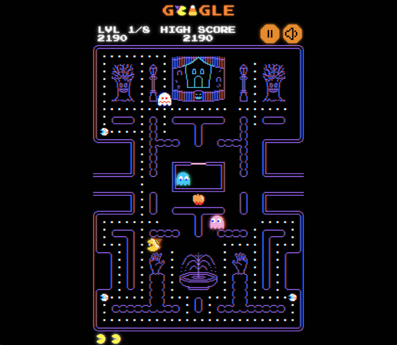 Un PAC-MAN d'Halloween inédit à jouer directement sur Google