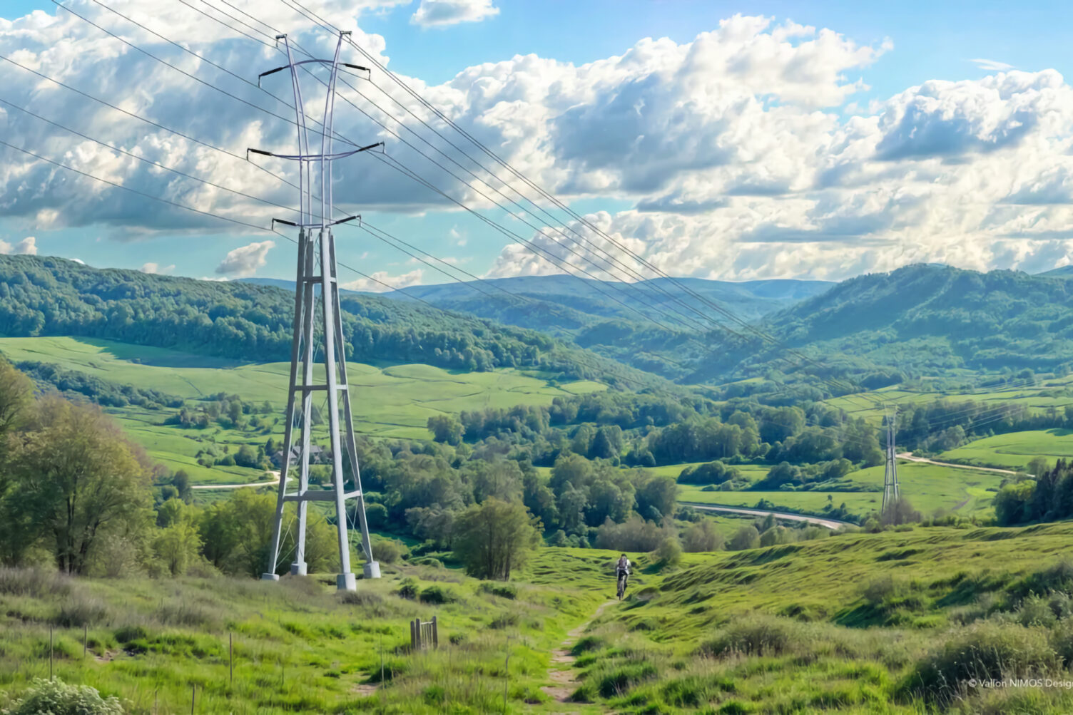 Le nouveau pylône électrique de RTE va trouver sa place dans le paysage