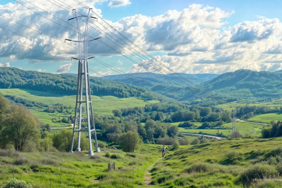 Le nouveau pylône électrique de RTE va trouver sa place dans le paysage