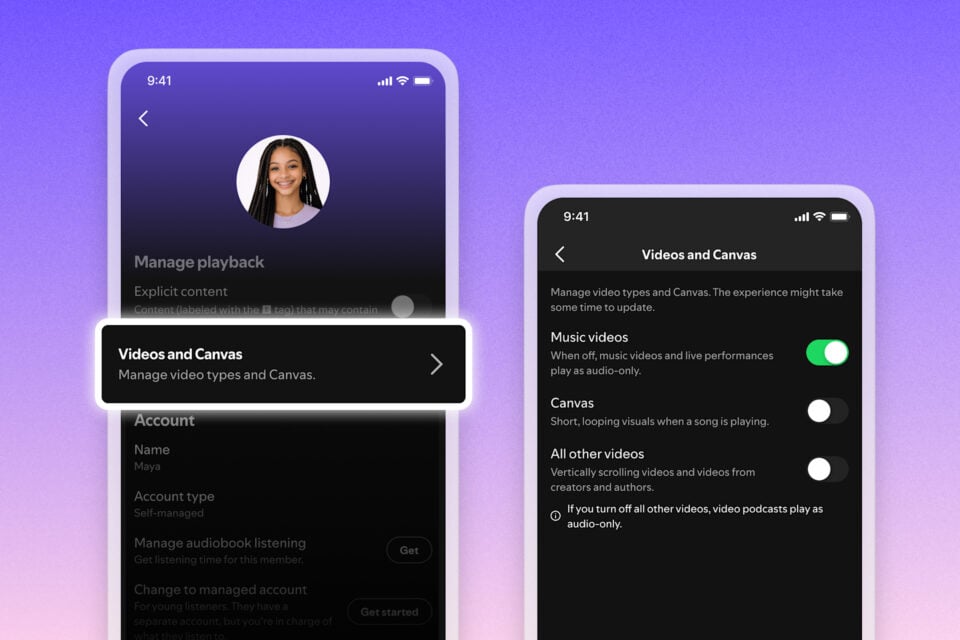 Spotify ajoute un bouton pour couper les vidéos