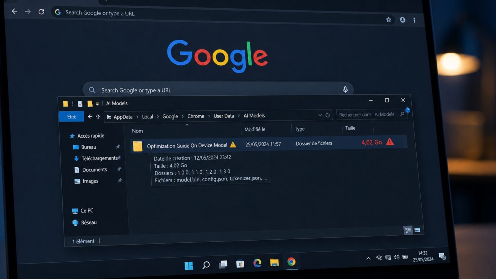 Mais pourquoi Google Chrome installe 4 Go de fichiers impossible à ...